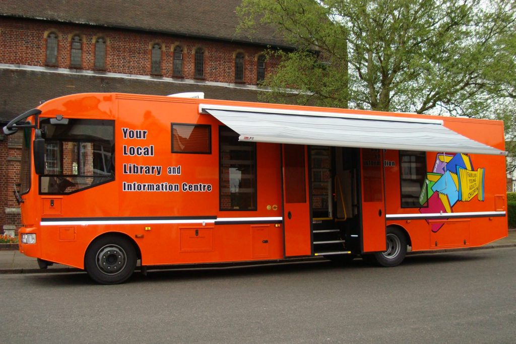 Mobile libraries and outreach vehicles for community services